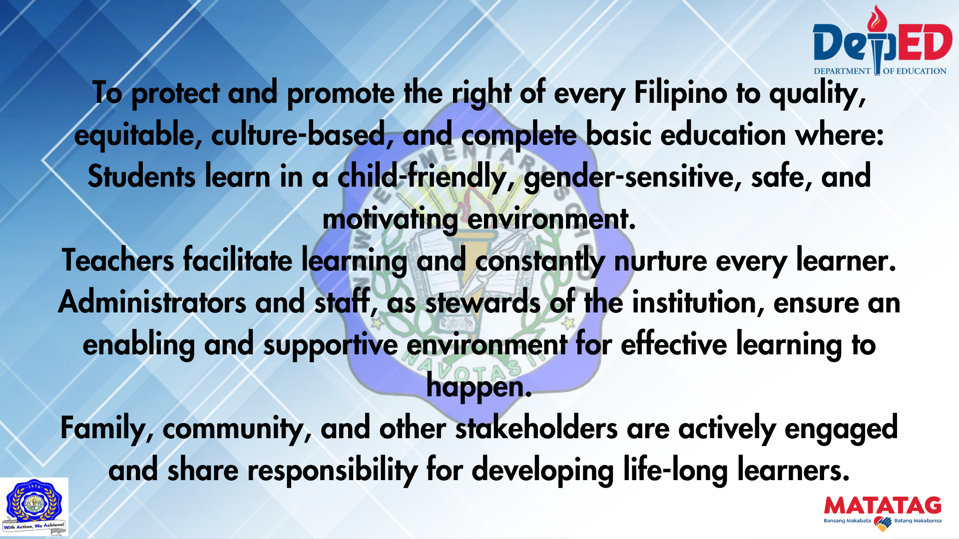 Mission and Vision | Wawa Elementary School