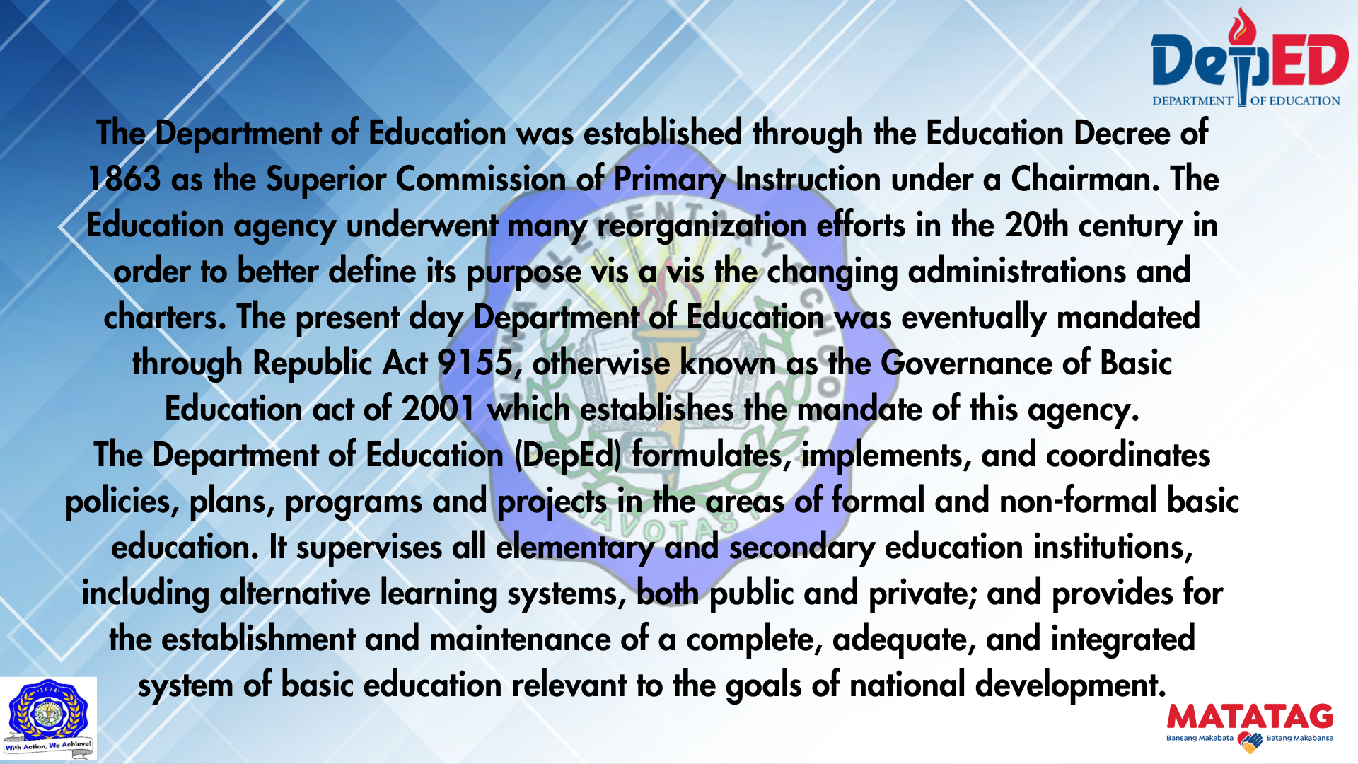 Our Mandate | Wawa Elementary School